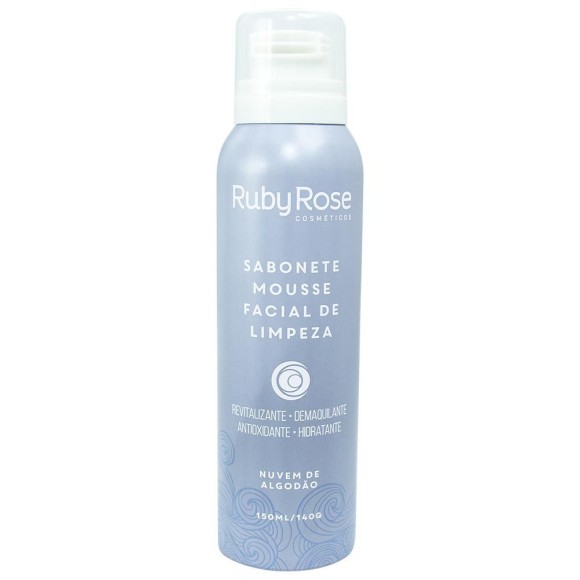 Sabonete Mousse Facial de Limpeza Ruby Rose Nuvem de Algodão