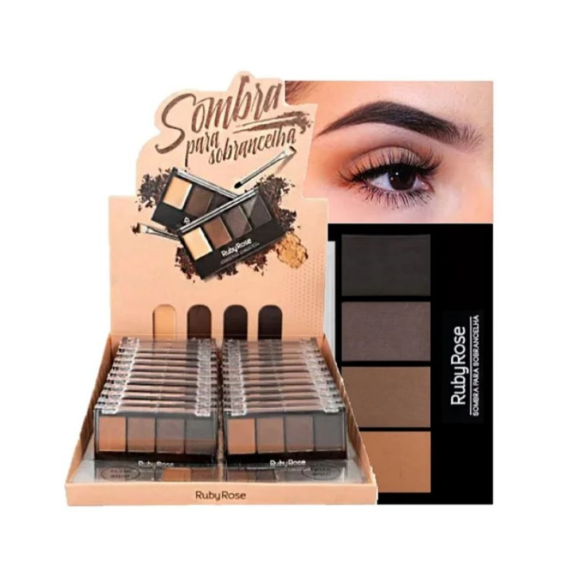 Box 24 Sombra para Sobrancelha Ruby Rose HB-F572